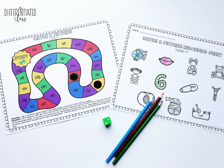 3 CVC Games for Teaching Short Vowels - A Differentiated Class