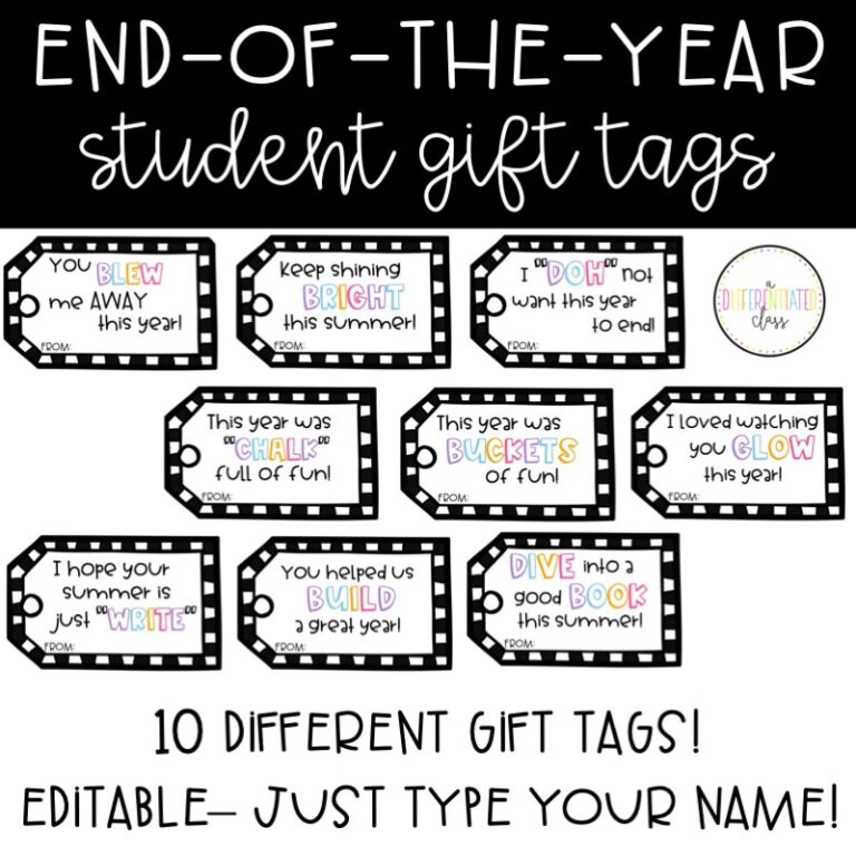 9 Easy (and Cheap) End of Year Student Gifts - A Differentiated Class